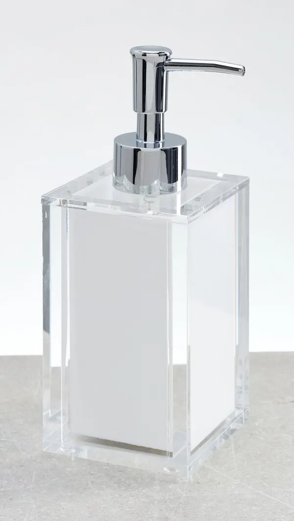 TIZO DESIGN Acrylic Soap Dispenser With Silver-tone Pump