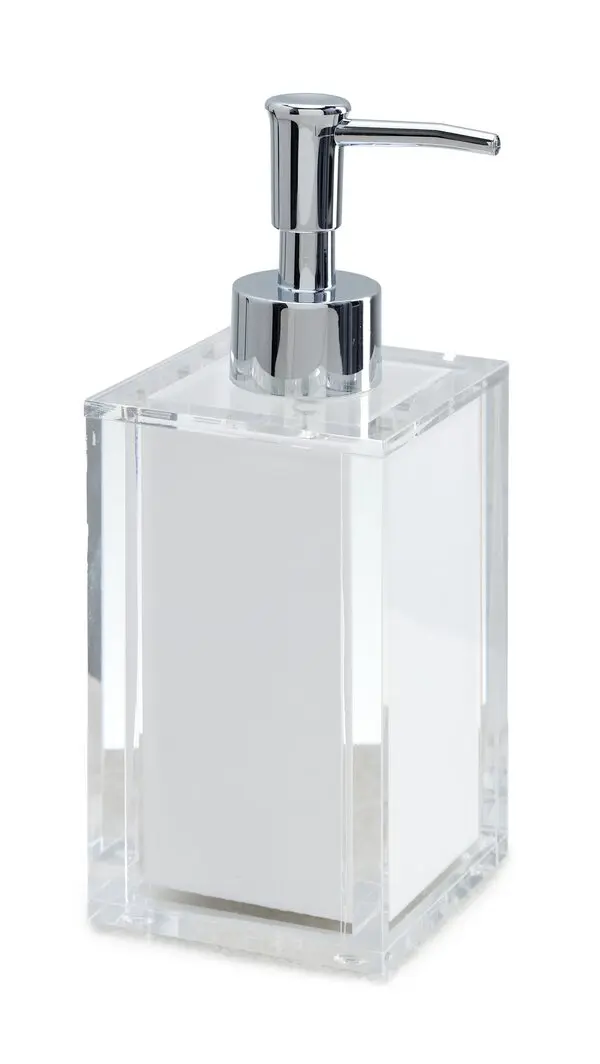 TIZO DESIGN Acrylic Soap Dispenser With Silver-tone Pump