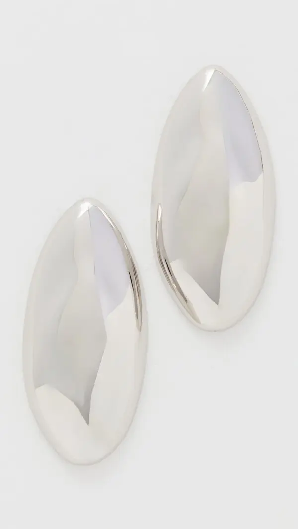 LUV AJ The Xl Chrome Orb Stud Earrings - Silver