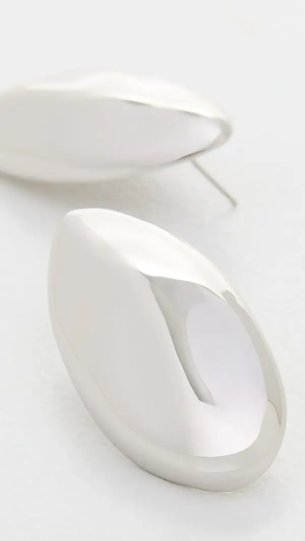 LUV AJ The Xl Chrome Orb Stud Earrings - Silver