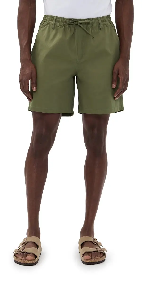 BATHER Cotton Herringbone Leisure Shorts