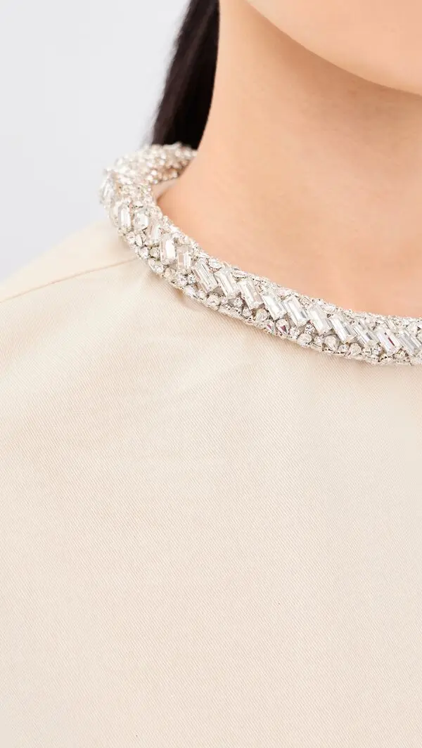 TWP Twill Top With Crystal Collar