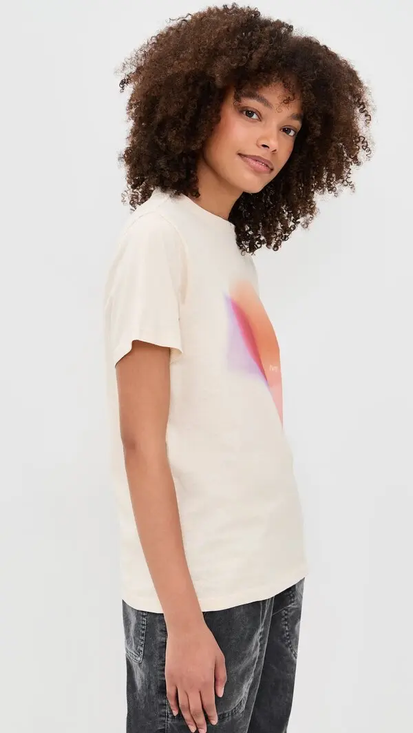 Isabel Marant Gradient Logo Tee - Ecru