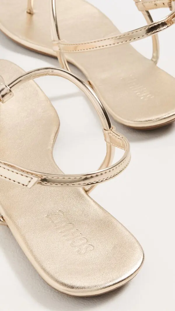 Schutz Elsha Thong Sandals - Gold