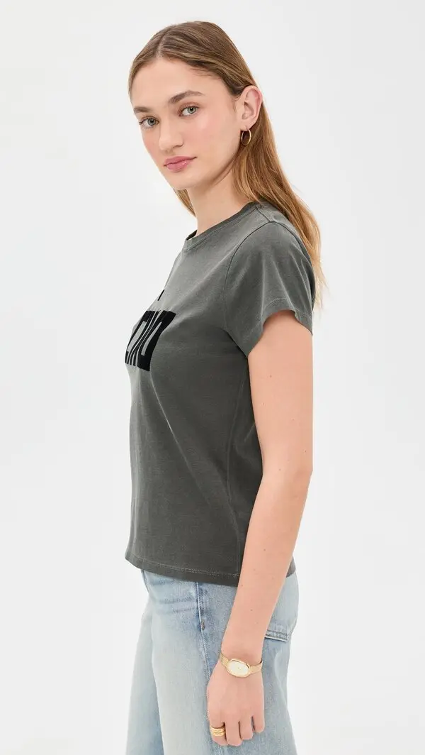 Clare V. Flocked Block Ciao Tee