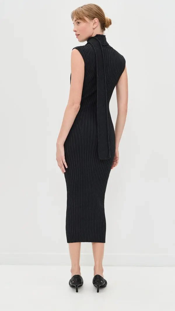 AISLING CAMPS Ribbed Knit Scarf Dress