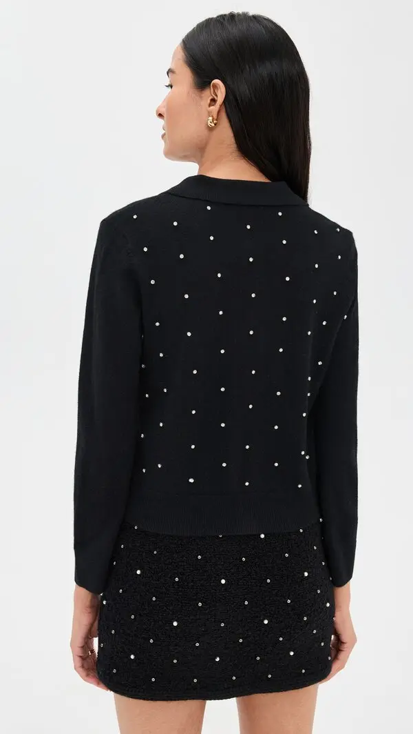 FRAME Rhinestone Embellished Wool-cashmere Cardigan