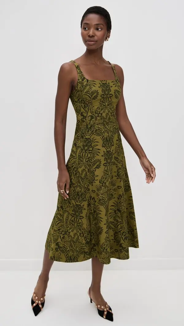 Ulla Johnson Natali Paisley Print Cotton Dress