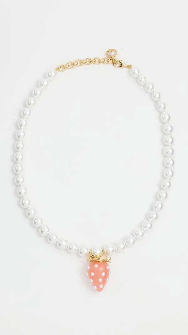 Casablanca Strawberry Faux Pearl Necklace