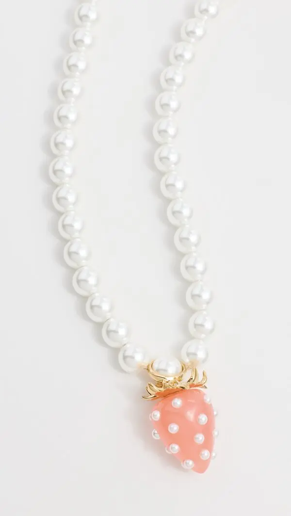 Casablanca Strawberry Faux Pearl Necklace