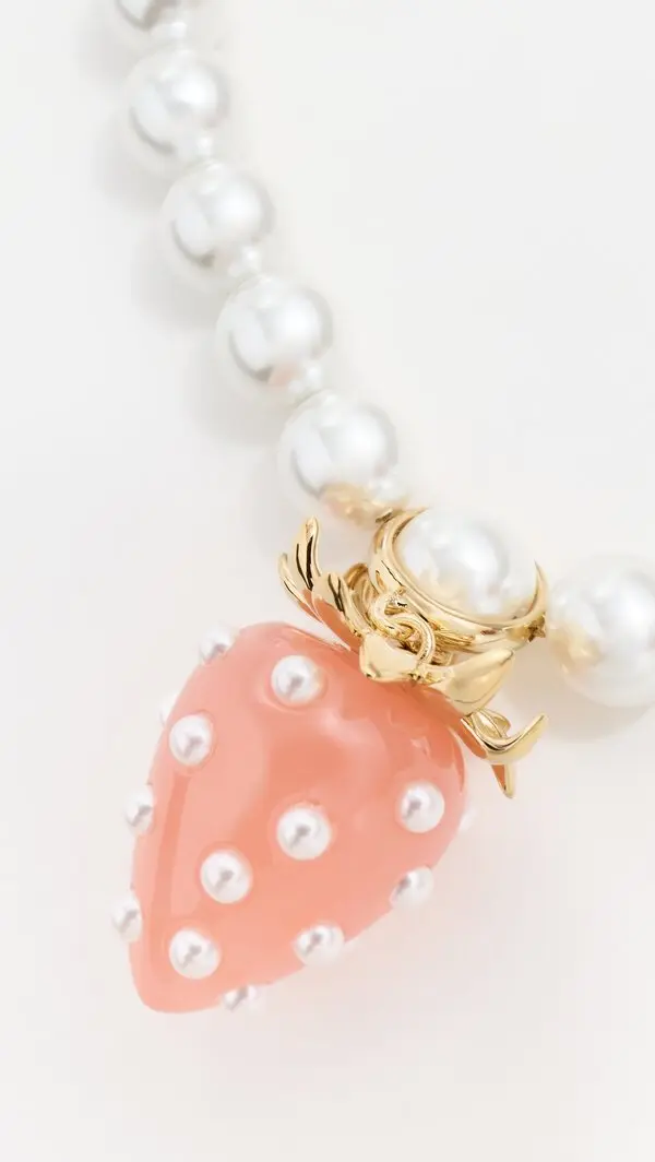 Casablanca Strawberry Faux Pearl Necklace