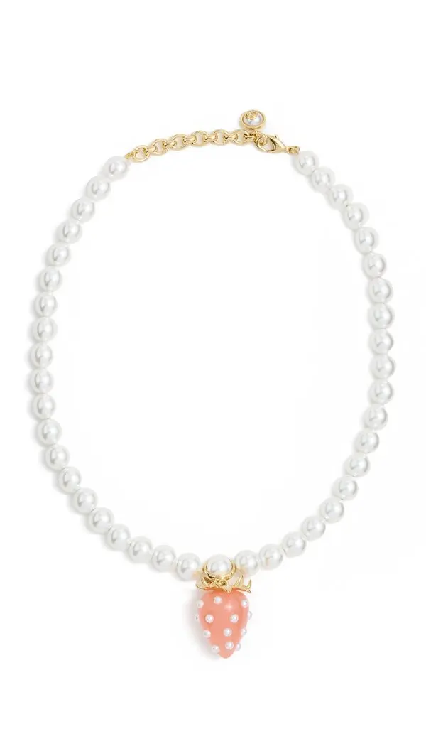 Casablanca Strawberry Faux Pearl Necklace