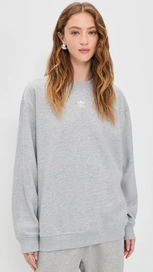 Adidas Essentials Crew Long Oversized Fleece