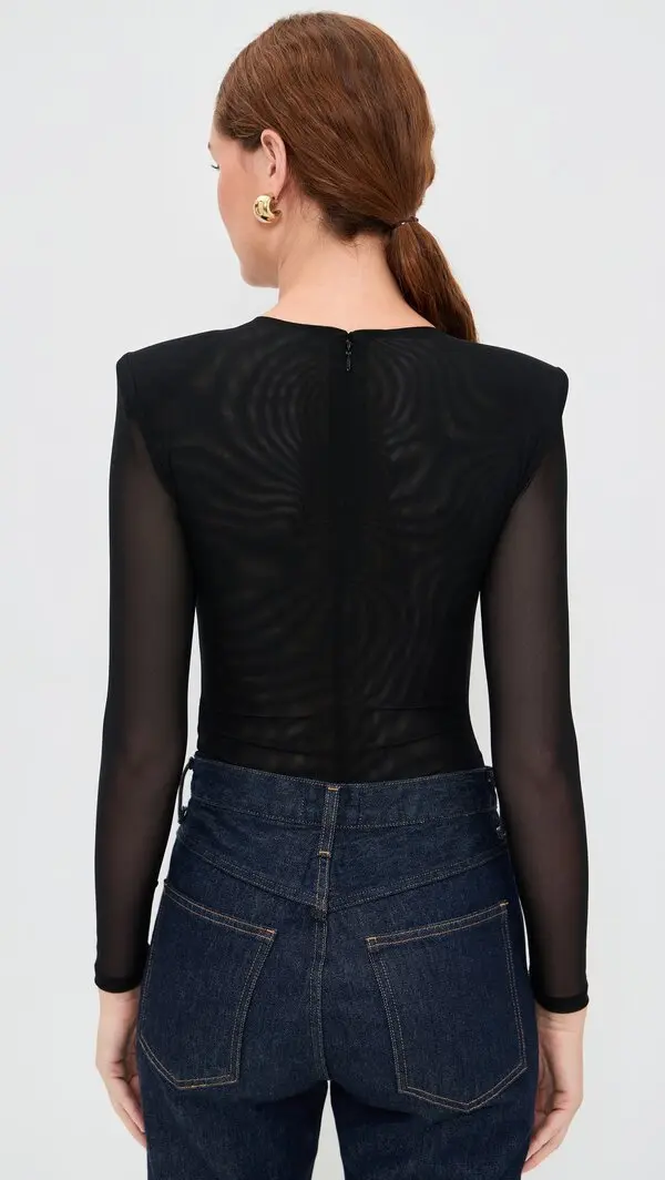 L'Agence Trista Shoulder Pad Bodysuit
