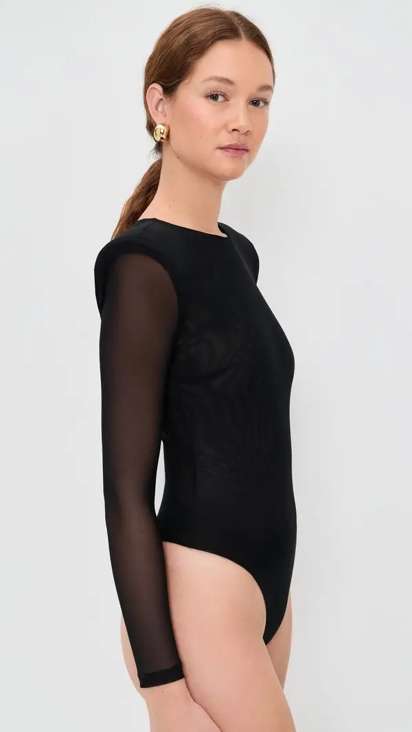 L'Agence Trista Shoulder Pad Bodysuit