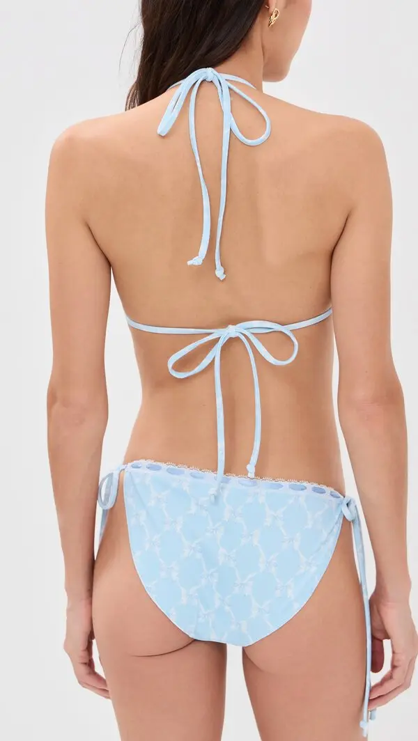 LoveShackFancy Harbor Bikini Set - Chilled Blue