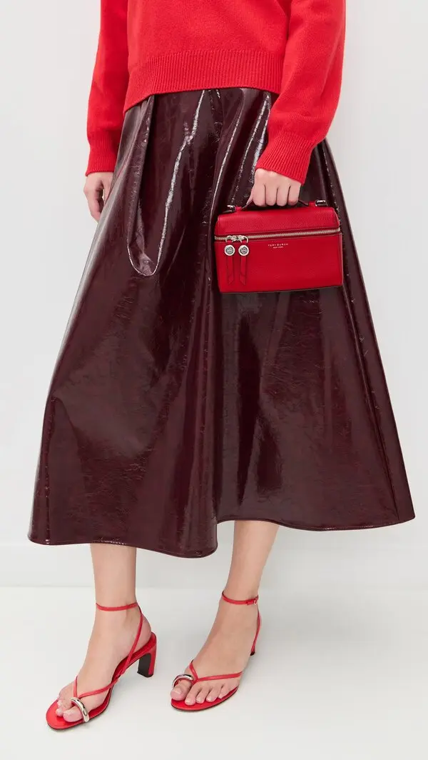 Tory Burch Romy Slim Top Handle Bag - Tory Red