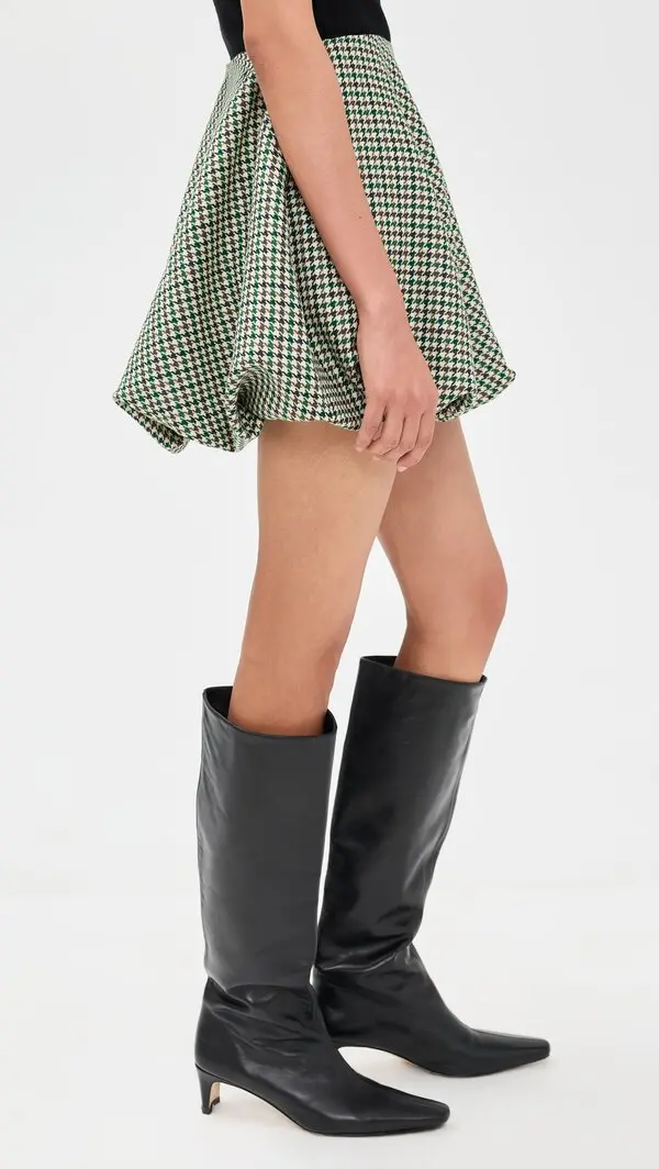 LA LIGNE Houndstooth Bubble Skirt