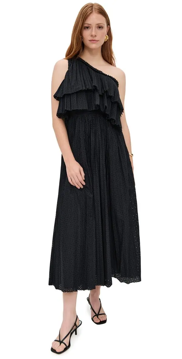 Ulla Johnson Agneta One-shoulder Midi Dress