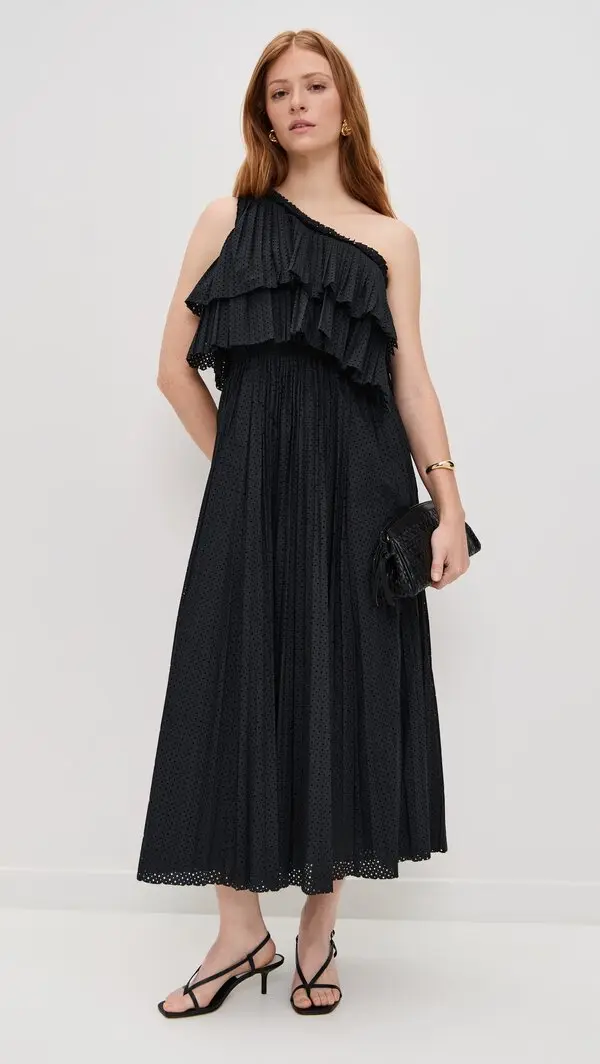 Ulla Johnson Agneta One-shoulder Midi Dress