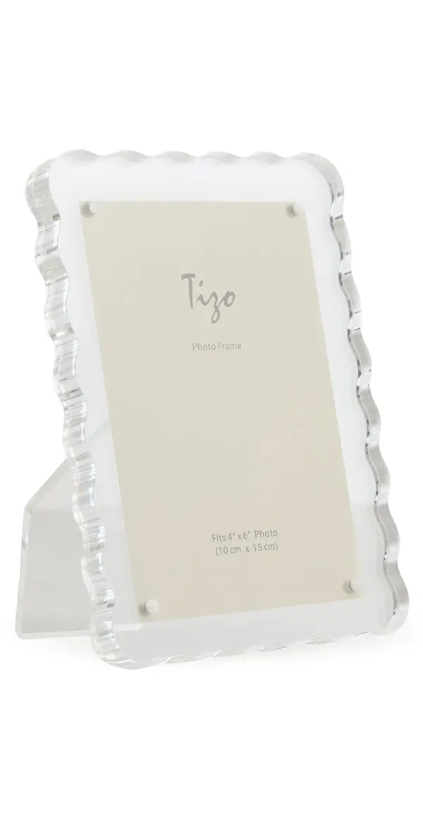 TIZO DESIGN Lucite Frame Wave Design 4x6 - Clear