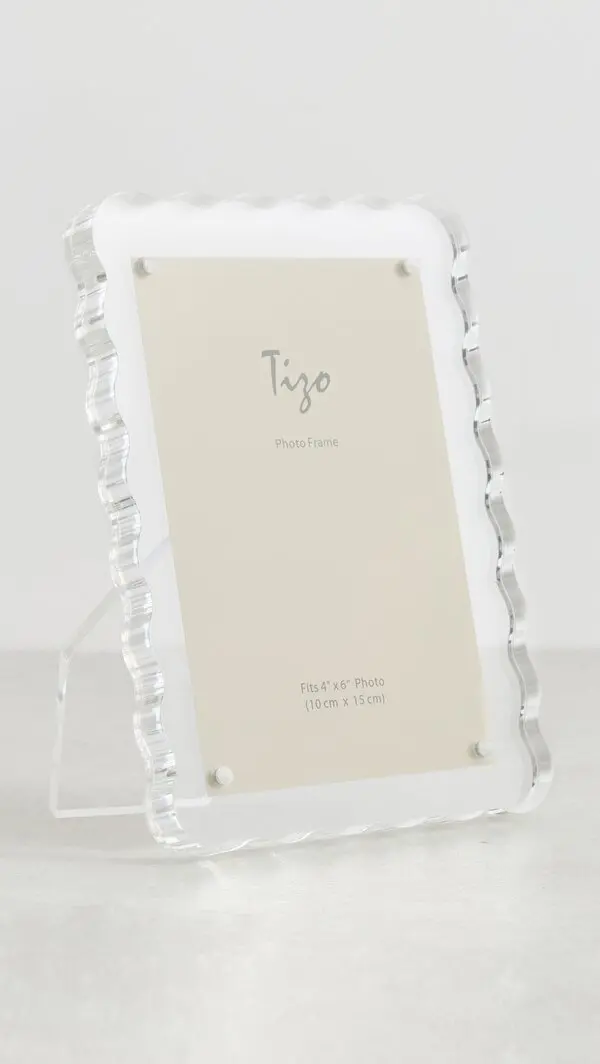 TIZO DESIGN Lucite Frame Wave Design 4x6