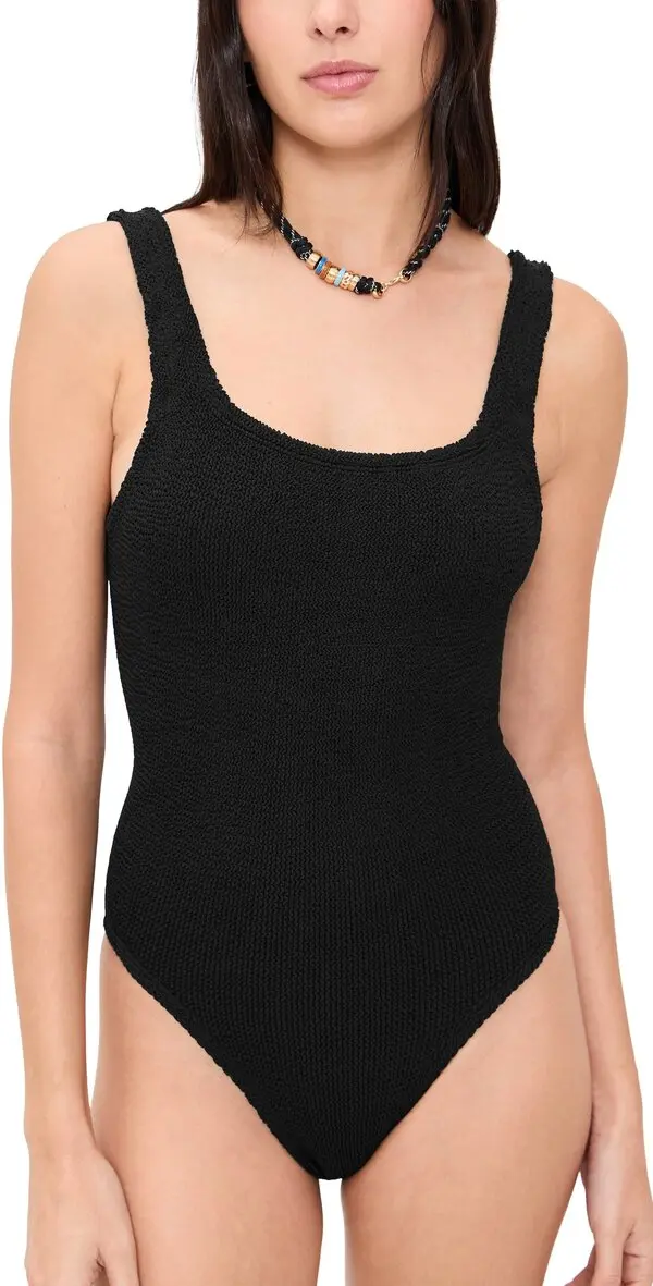 Hunza G Coverage Square Neck Swimsuit - Black