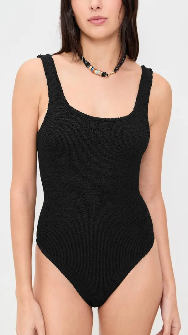 Hunza G Squareneck One Piece - Black