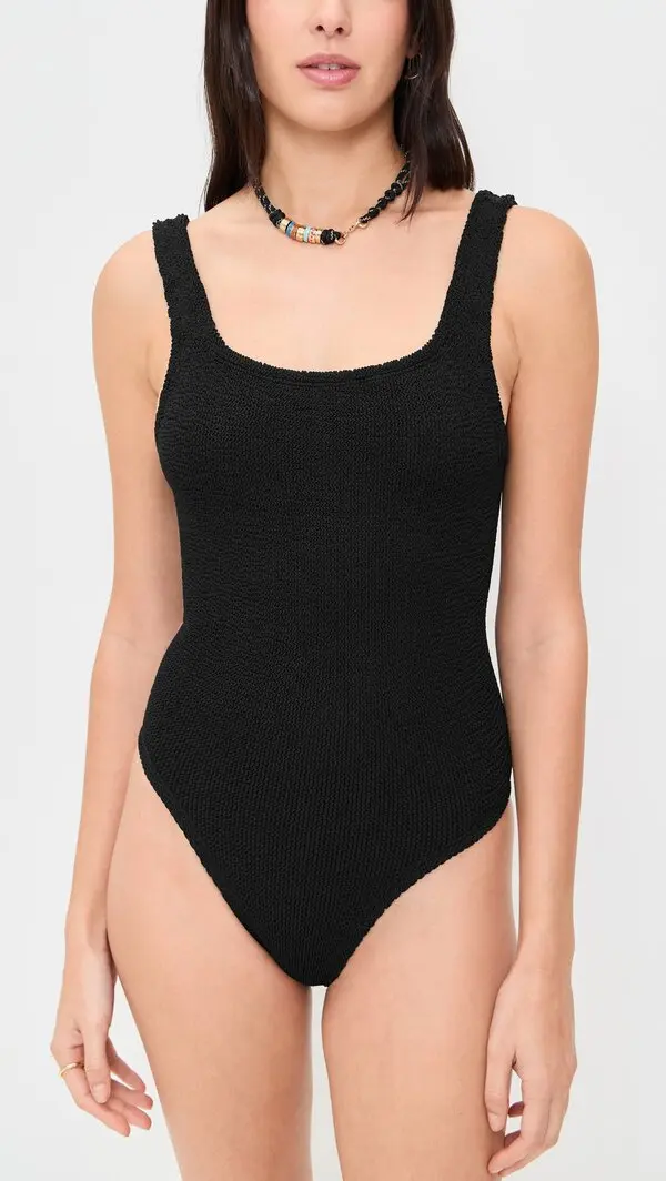 Hunza G Squareneck One Piece - Black
