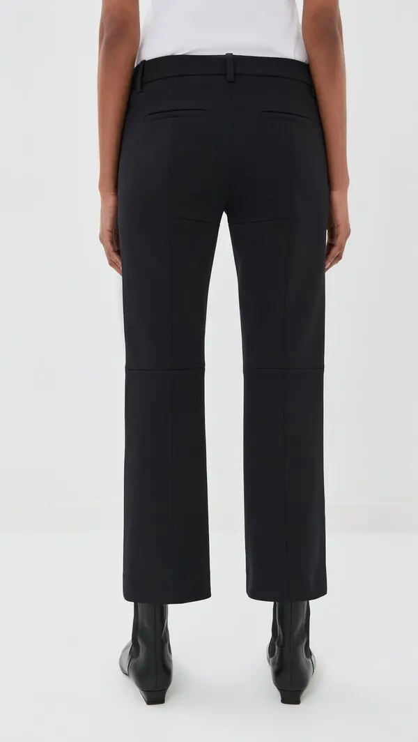 Tibi Compact Tech Knit Cropped Bootcut Trousers