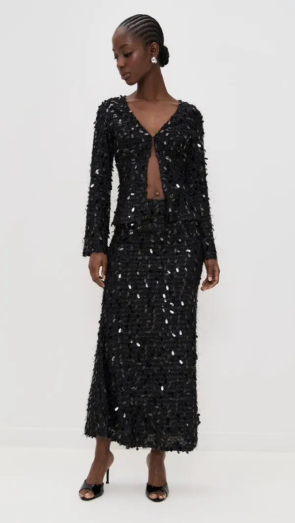 BAILEY ROSE Sequin Embellished Blouse