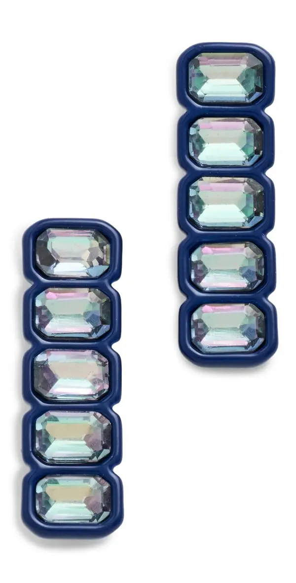 ELSIE FRIEDA Spray Coated Linear Post Earrings - Moody Blues
