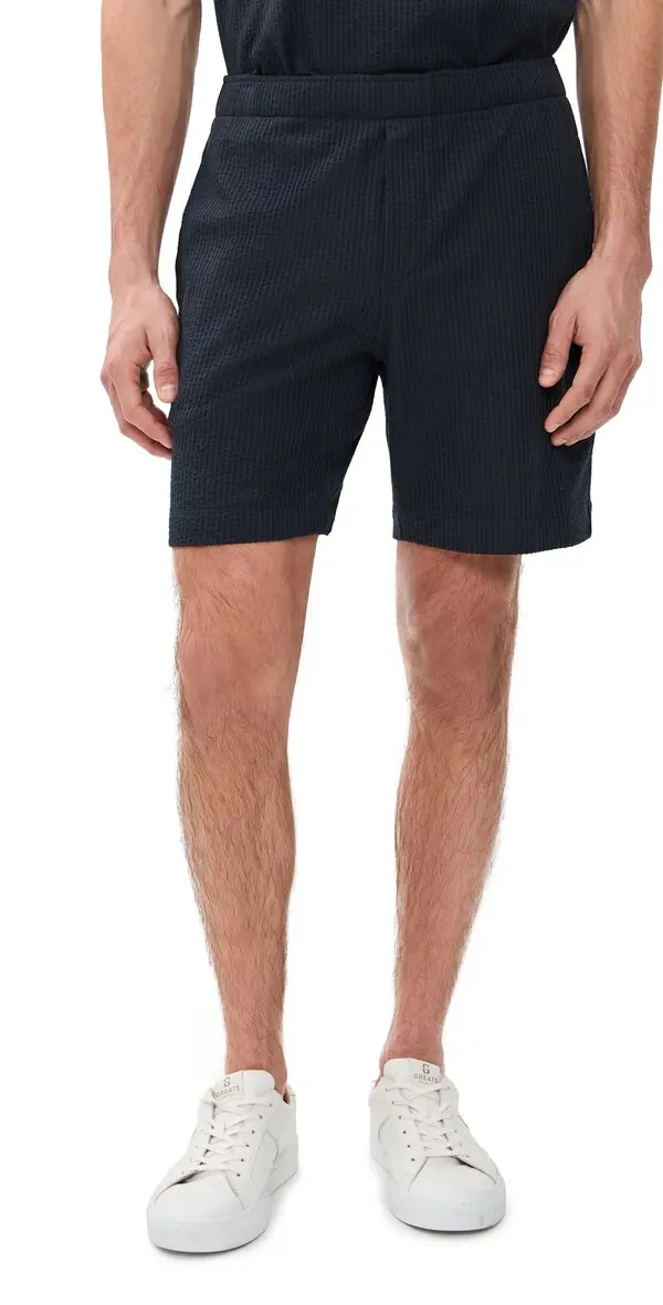 Vince Seersucker Knit Shorts