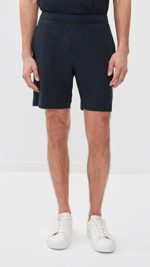 Vince Seersucker Knit Shorts