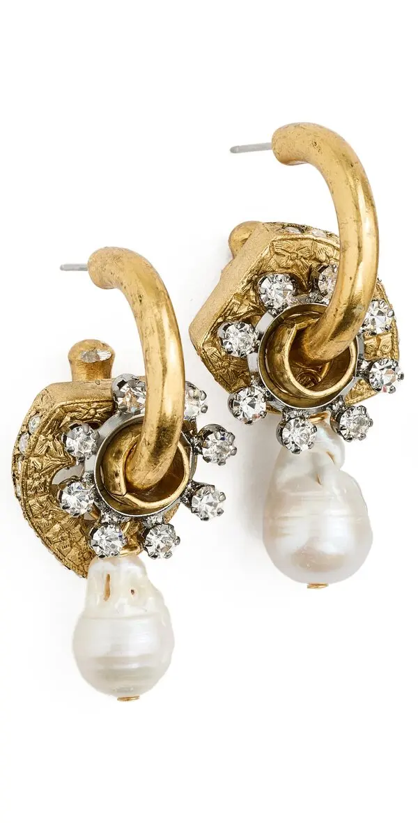 ELIZABETH COLE Aurmia Earrings - Pearl