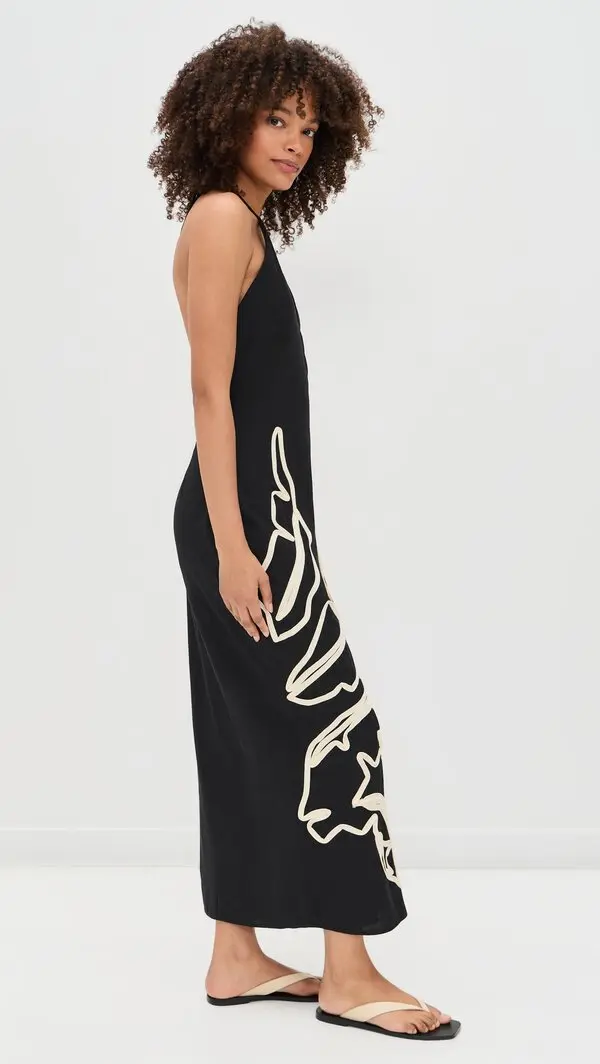 Seven Wonders Brontie Keyhole Halter Midi Dress - Black | Editorialist