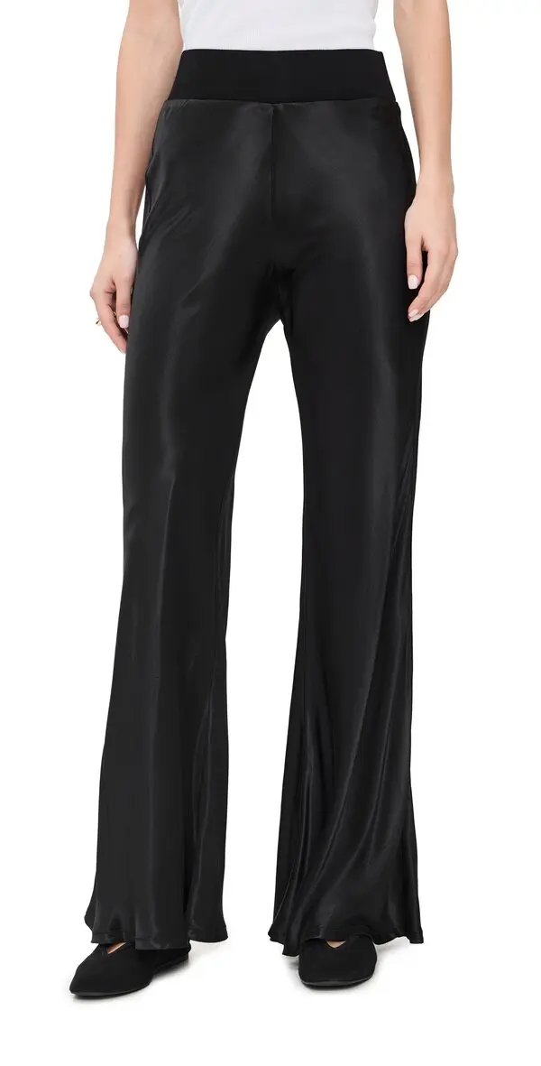 Enza Costa Bias Cut Satin Pants