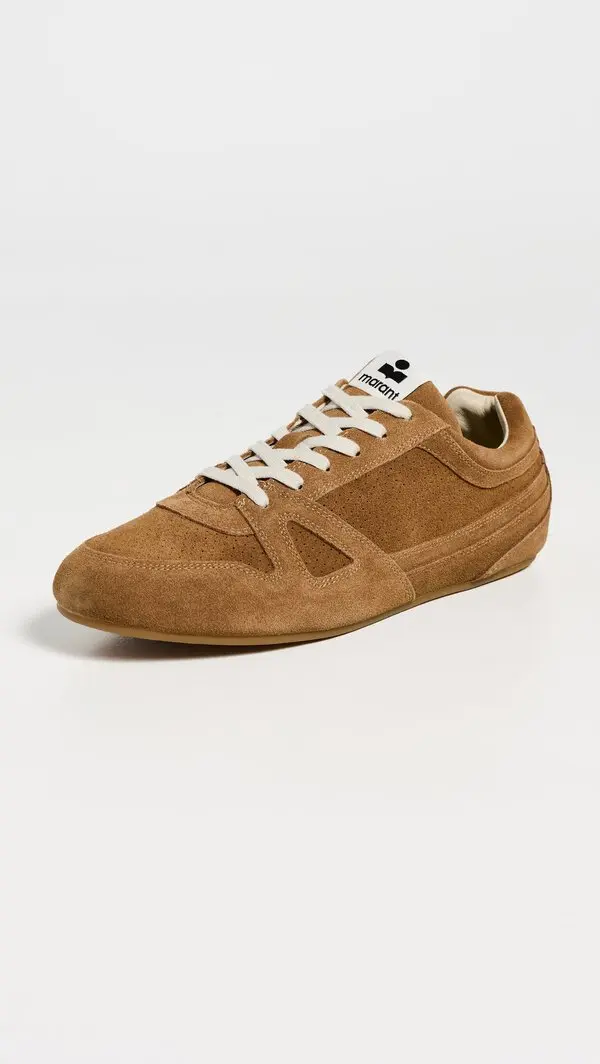 Isabel Marant Sennyh Suede Low Sneakers - Cognac