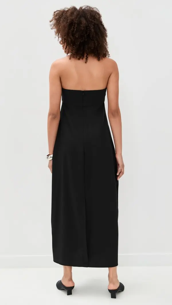 ST. AGNI Wool Strapless Midi Dress