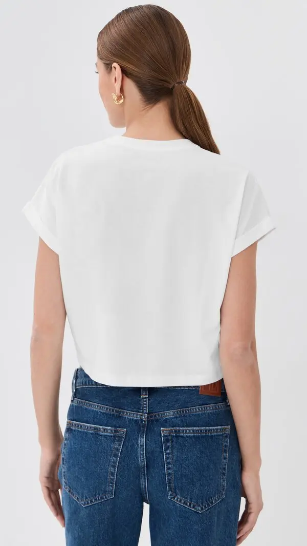 Balmain Vintage Graphic Crop T-shirt - Blanc/noir