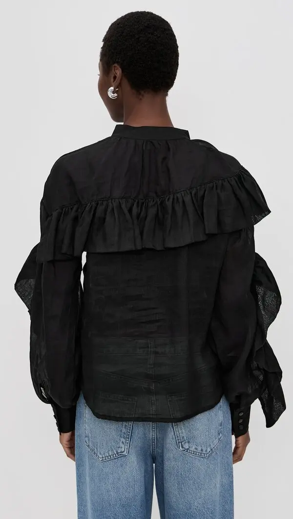 THE LULO PROJECT The Chaos Petal Linen Top
