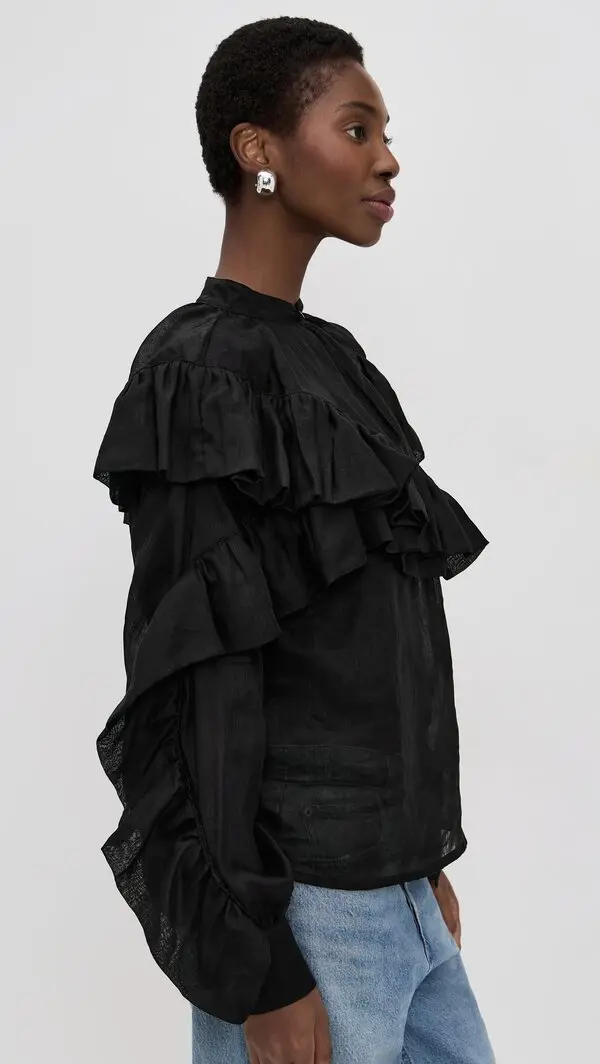 THE LULO PROJECT The Chaos Petal Linen Top