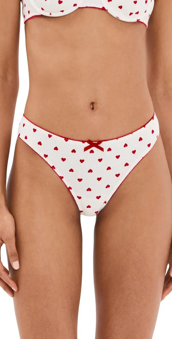 KAT THE LABEL Hugo Thong - Heart Print