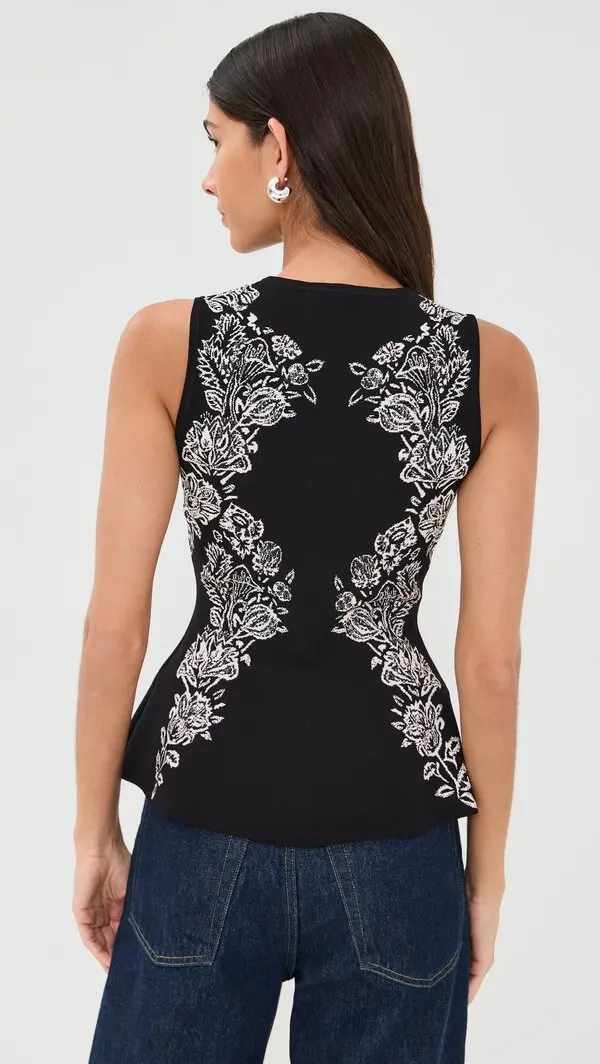 Ulla Johnson Vanna Jacquard Tank - Noir