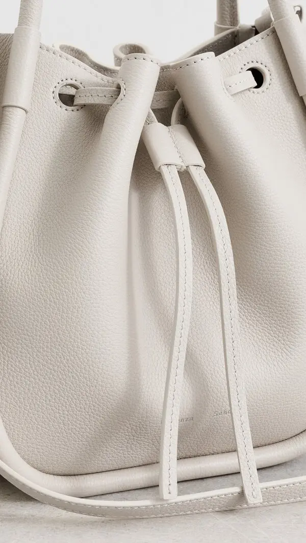Proenza Schouler Small Ruched Suede Tote - Ecru