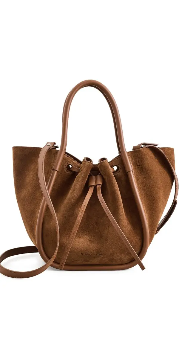 Proenza Schouler Small Ruched Suede Tote - Saddle