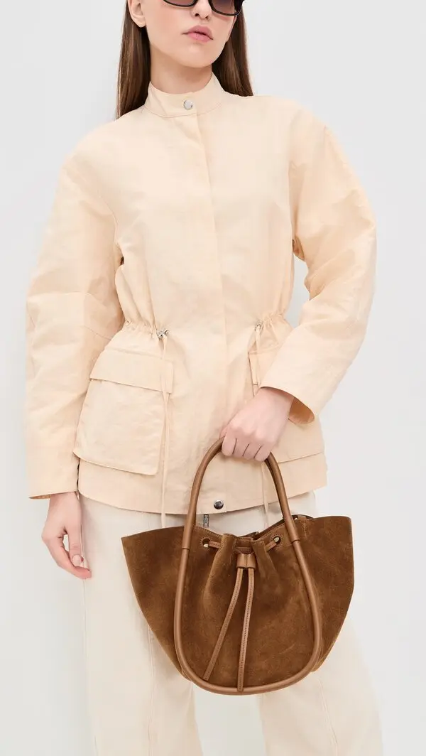 Proenza Schouler Small Ruched Suede Tote - Saddle