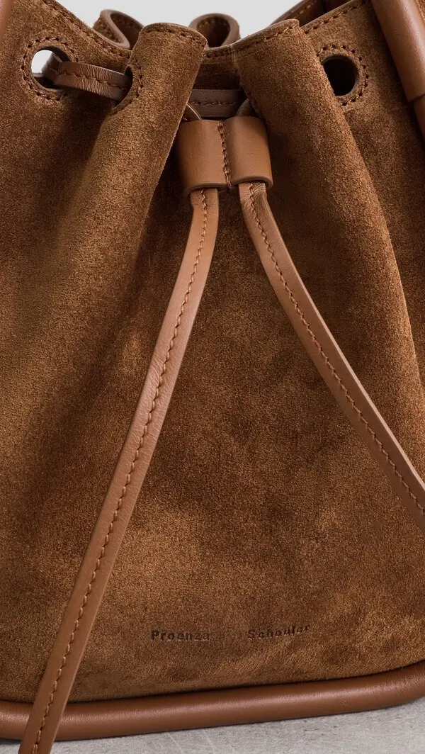 Proenza Schouler Small Ruched Suede Tote - Saddle
