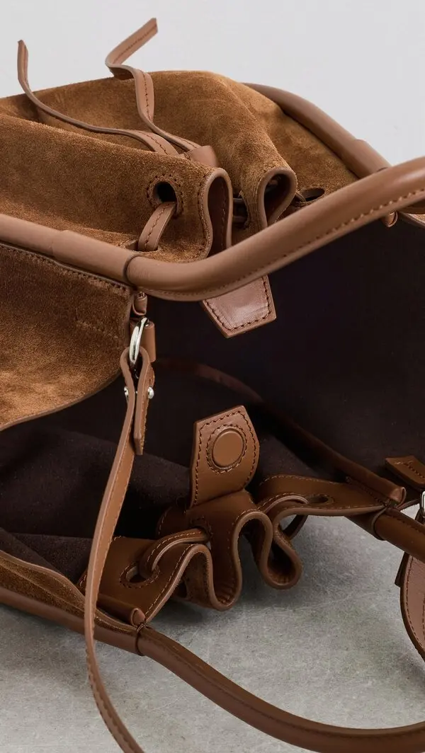 Proenza Schouler Small Ruched Suede Tote - Saddle