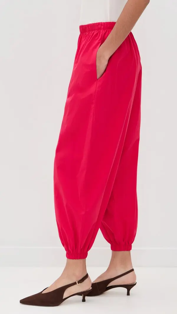 LE BOP Andi Oversized Balloon Pants - Red
